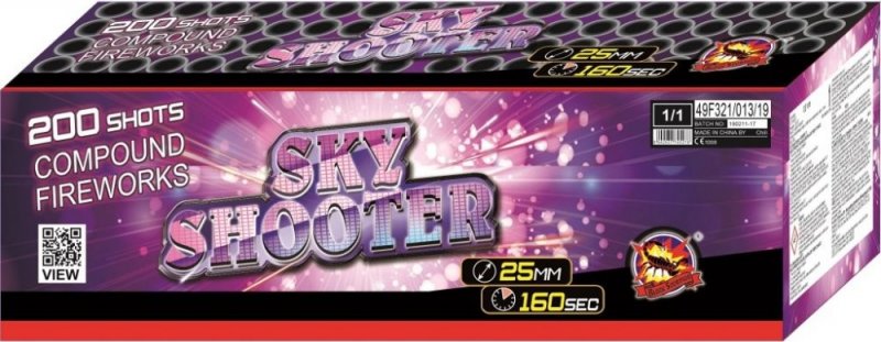 SR Pyro Sky shooter 200 r 25 mm Velký ohňostroj – Zboží Mobilmania