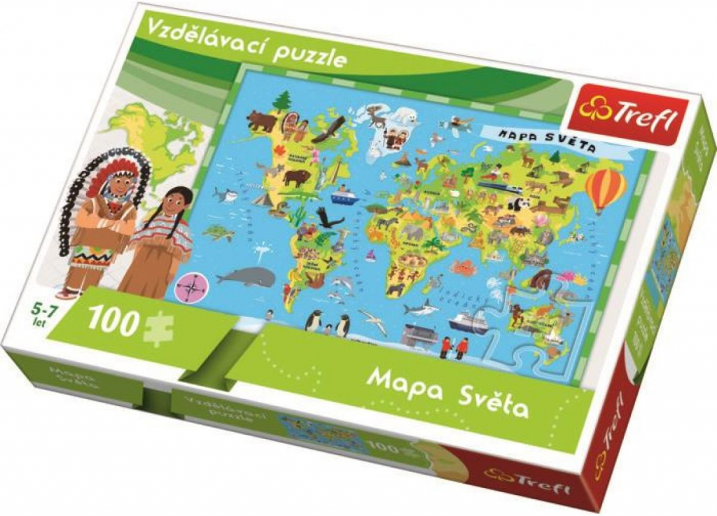 Trefl Mapa světa 100 dílků od 76 Kč - Heureka.cz