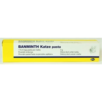 Banminth Katze pasta 115,3 mg / g 3 g od 265 Kč - Heureka.cz