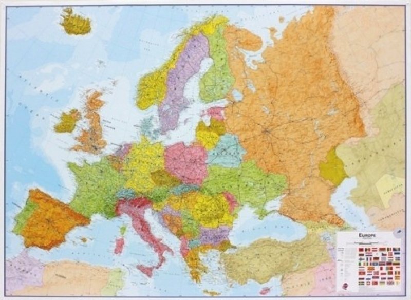 Maps International Evropa politická nástěnná mapa 100x140 cm mapy ...