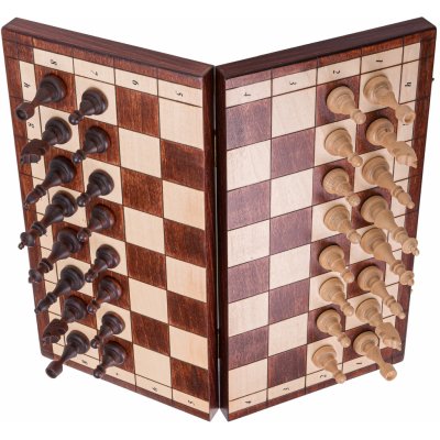 SQUARE Dřevěné šachy Magnetické 350 Šachovnice 38 x 38 cm Šachové ...