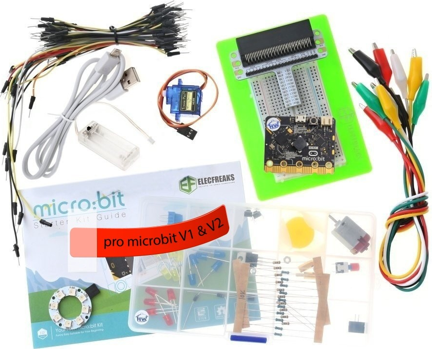 ElecFreaks BBC micro:bit Starter Kit Varianta kitu: s deskou micro:bit ...