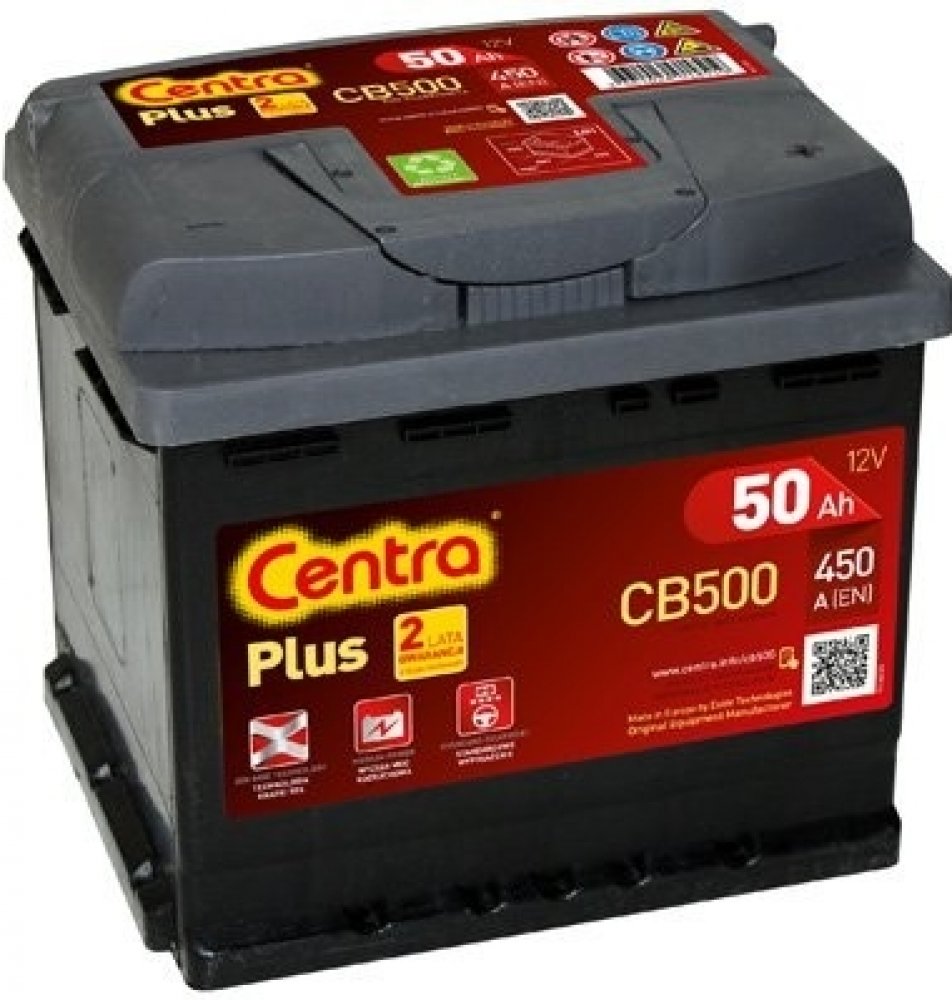 Centra Plus 12V 50Ah 450A CB500 od 1 414 Kč na Hledejceny.cz