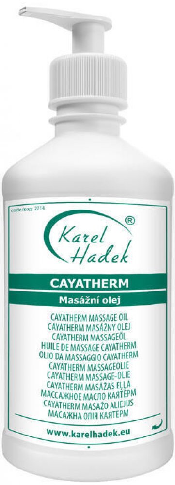 Karel Hadek Cayatherm masážní olej 500 ml – Zboží Mobilmania
