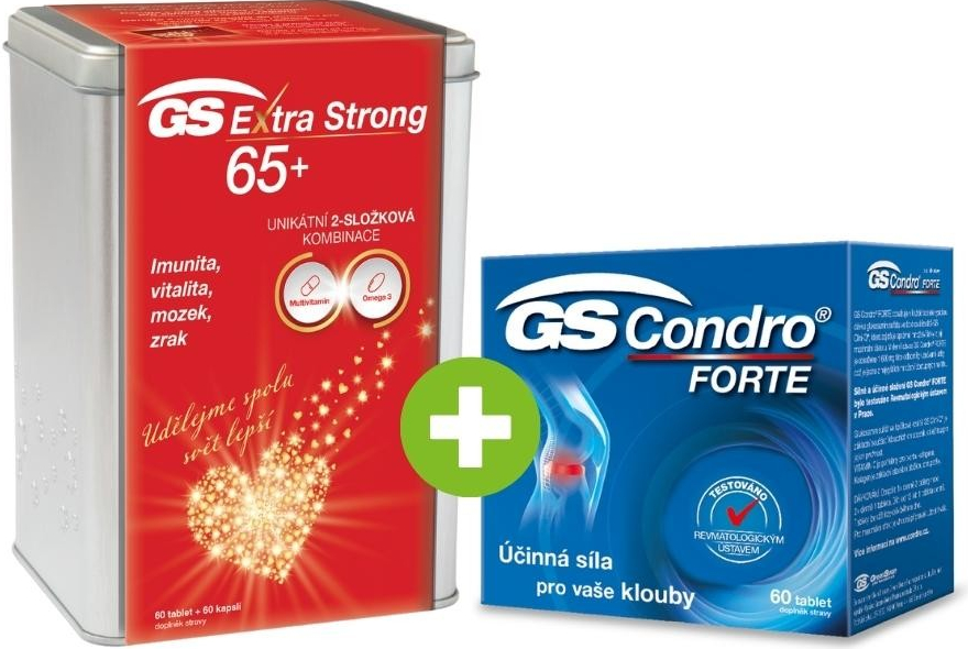 GS Extra Strong 65+ 60 tablet a 60 kapslí dárkové balení 2021 od 599 Kč - Heureka.cz