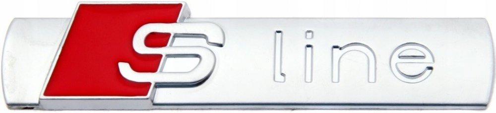 Znak - 3D logo Audi S line - stříbrný matný - samolepící | Zboží Auto
