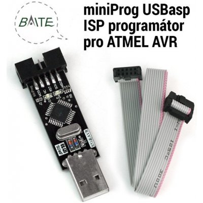 Baite S51-ASP miniProg USBasp ISP programátor pro ATMEL AVR ATMega s čipem ATmega8 od 225 Kč ...