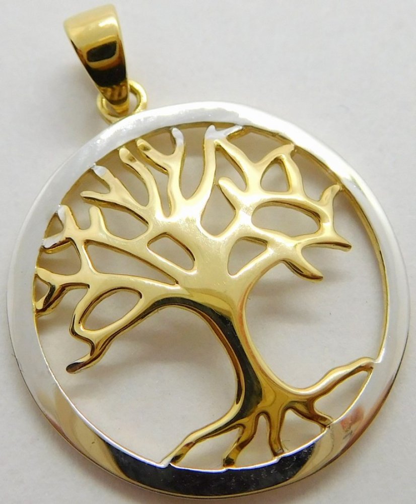 Klenoty Budín Zlatý přívěsek z bílého a žlutého zlata STROM ŽIVOTA ...