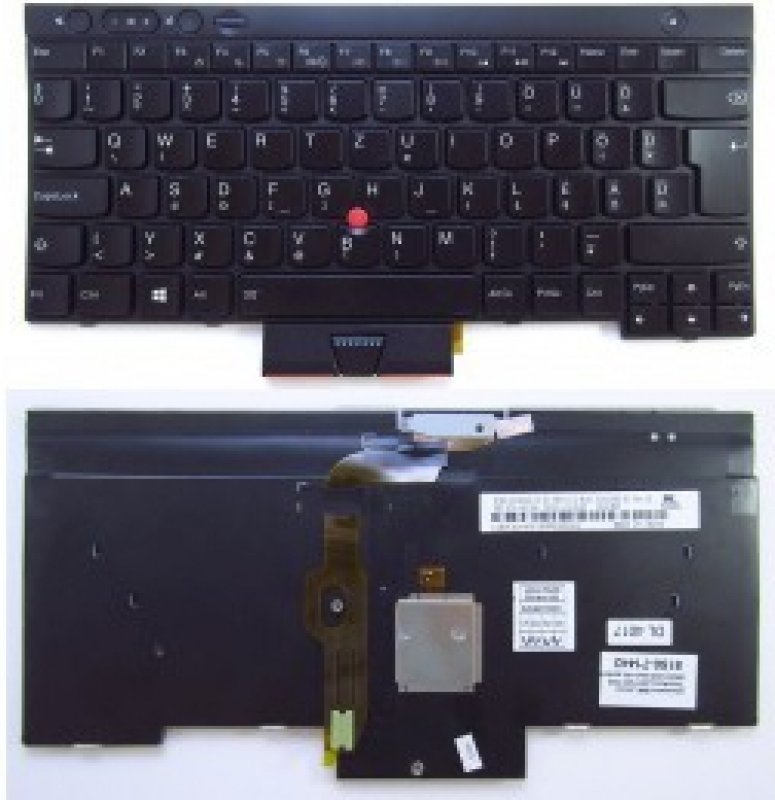 Billentyűzet IBM Lenovo ThinkPad L430 T430 T530 W530 X230 fekete MAGYAR ...