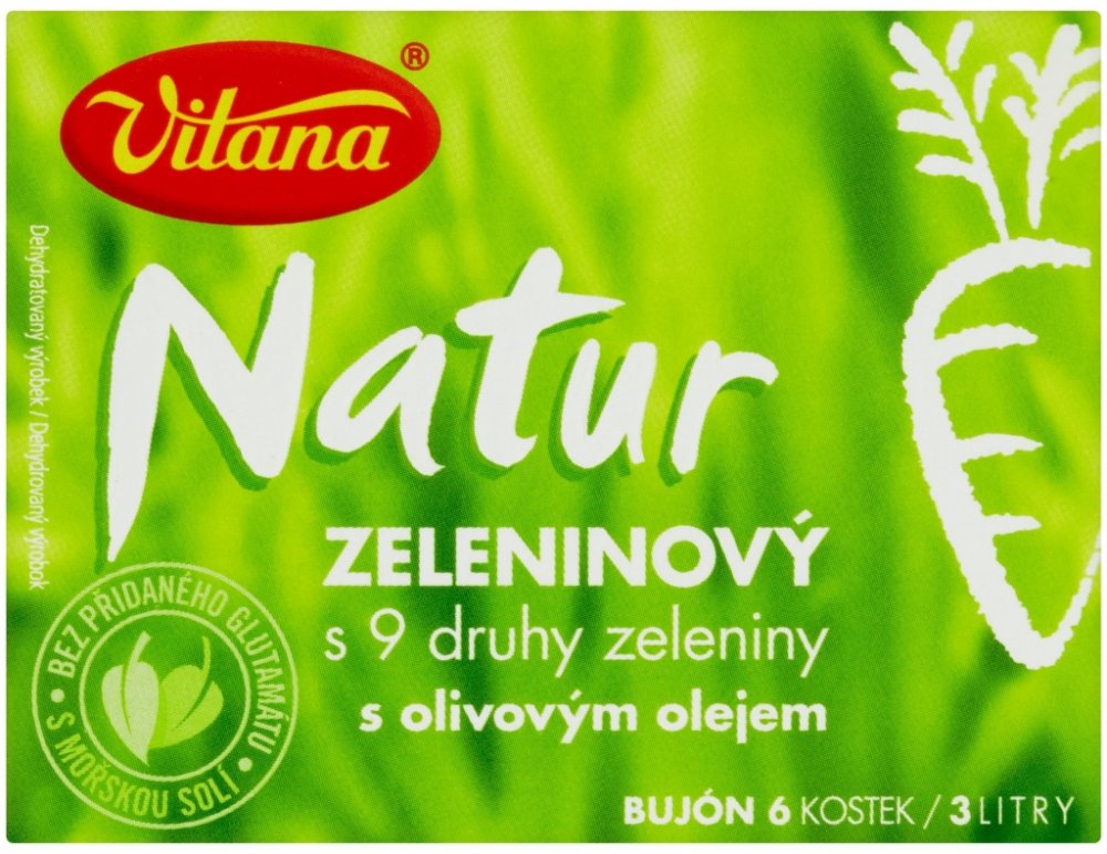 Vitana Natur zeleninový bujón s 9 druhy zeleniny a olivovým olejem, 6ks ...