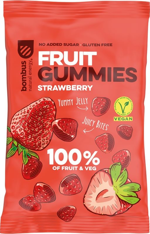 Bombus Fruit Gummies ovocné bonbóny Strawberry 35 g od 25 Kč - Heureka.cz