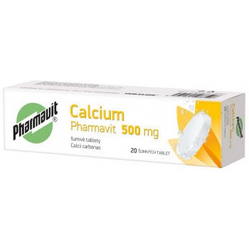 CALCIUM PHARMAVIT POR 500MG TBL EFF 20 od 86 Kč - Heureka.cz