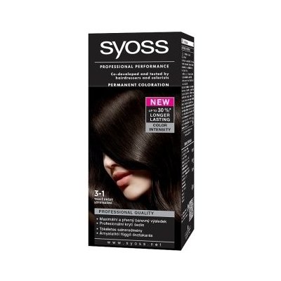 Syoss Permanent Coloration permanentní barva na vlasy 3-1 Dark Brown 50 ...