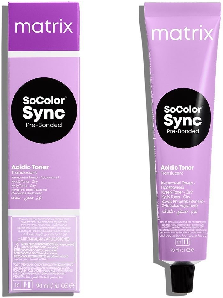 Matrix SoColor Sync Pre-Bonded Acidic Toner Translucent 8AA Sheer Stal ...