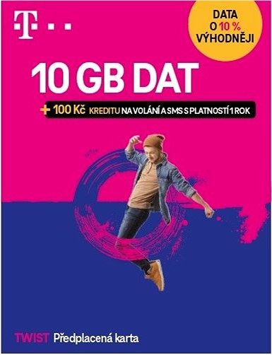 Předplacená karta Twist s Námi 10GB + 100Kč na volání a SMS 700 647_A od 299 Kč - Heureka.cz