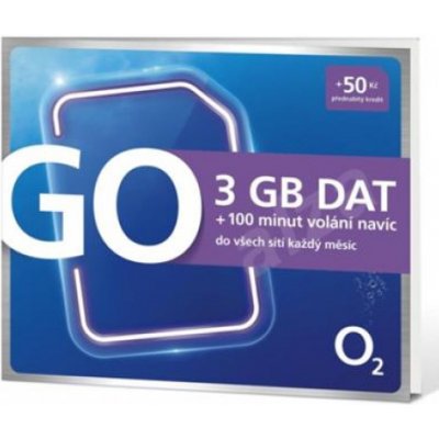 O2 SIM karta GO 3GB dat + 100 minut volání od 349 Kč - Heureka.cz