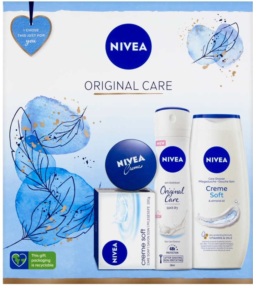 Nivea Original Care sprchový gel Creme Soft 250 ml + antiperspirant ...