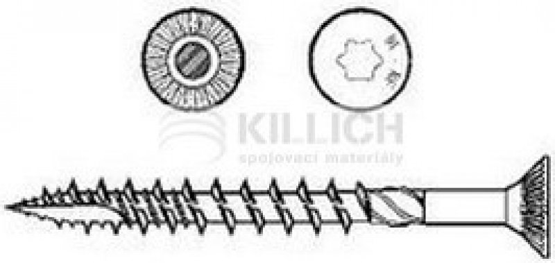 vrut konstrukční 5.0x60/35 ŽLUTÝ ZINEK zápustná hlava TORX 25 od 1 Kč na Hledejceny.cz