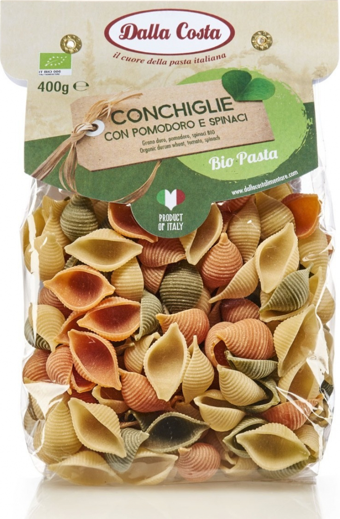Dalla Costa bio Conchiglie TRICOLORE 400 g od 65 Kč - Heureka.cz