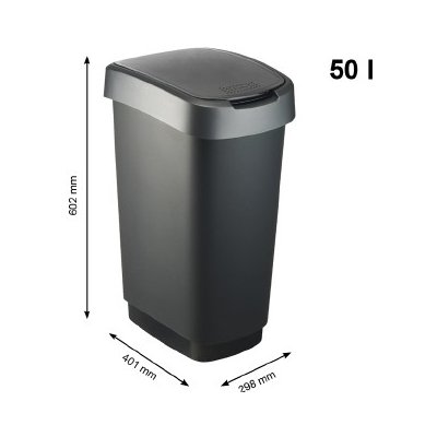 Rotho Twist 50 l šedá od 399 Kč - Heureka.cz