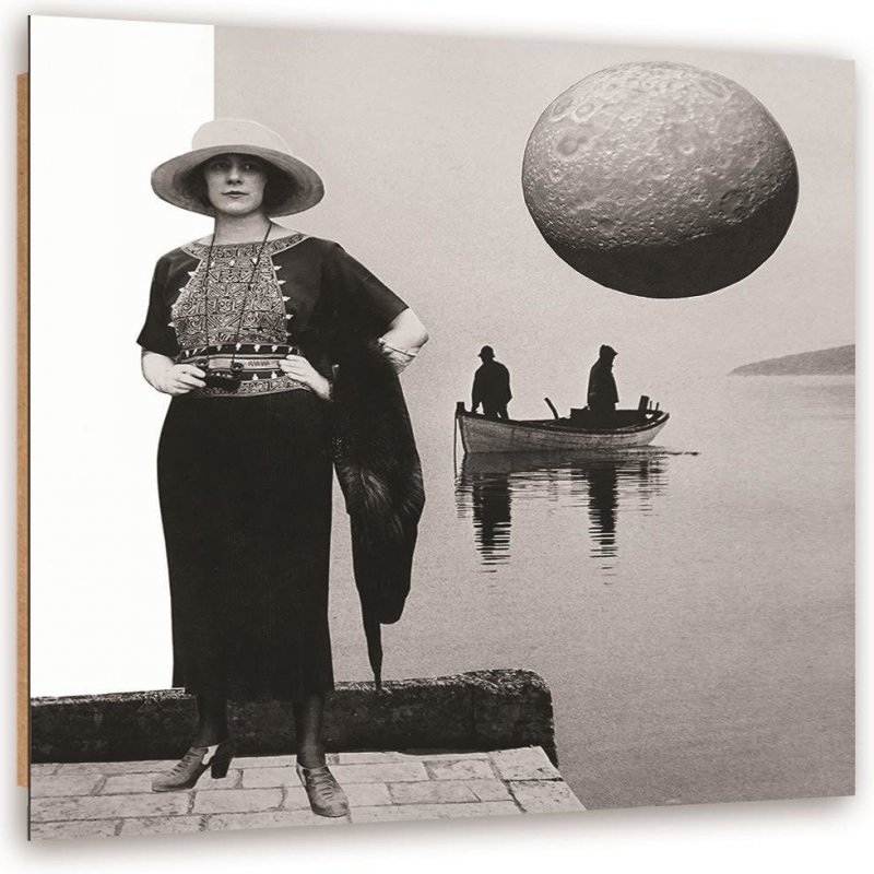 Gario Obraz Žena stojící na mostě přes jezero - Lili Chartrand Velikost ...