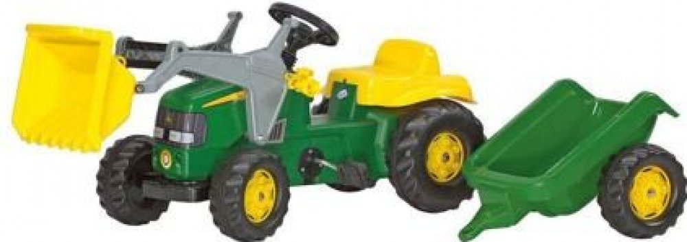 Rolly Toys Šlapací traktor John Deere s nakladačem a přívěsem – Zboží ...