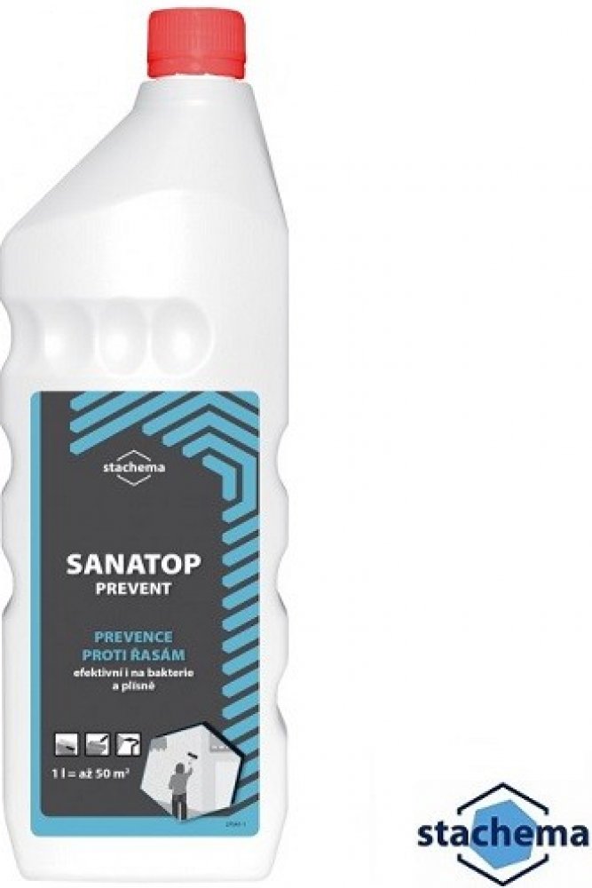 STACHEMA® SANATOP PREVENT koncentrovaný ochranný přípravek proti řasám, mechům a plísni, 1 l ...