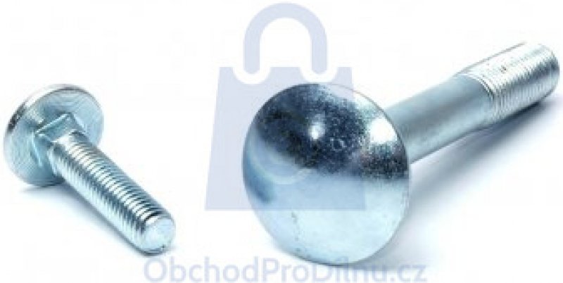 Šroub vratový s plochou hlavou, DIN 603 - 4.6, pozinkovaný M8 x 100, balení 100 ks na Hledejceny.cz
