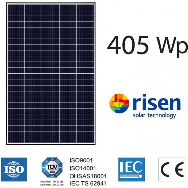 Risen 405W RSM40-8-405M 1754x1096x30mm Paleta modulů FV panelů černý ...
