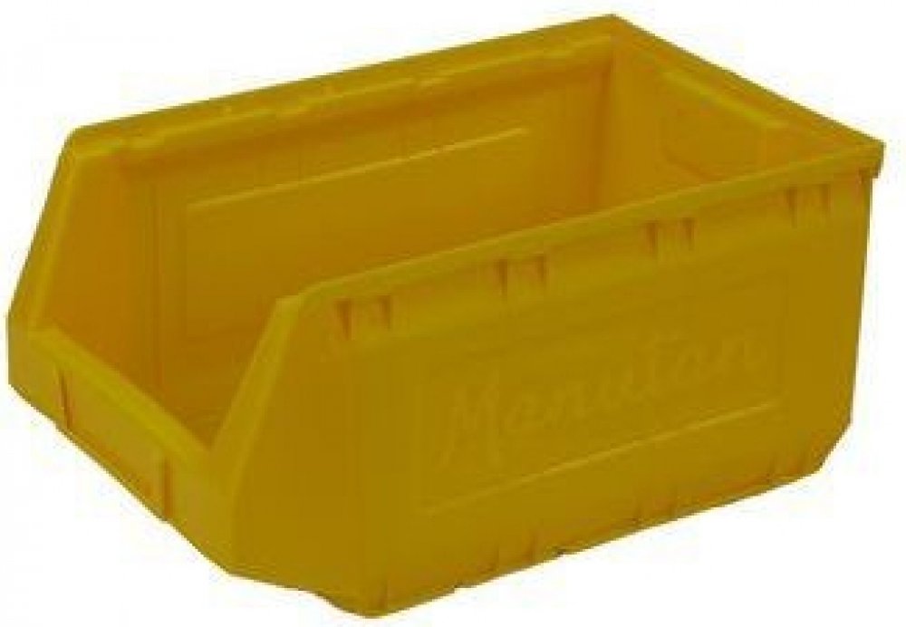 Úložné boxy – Manutan Plastový box 16,5 x 20,7 x 34,5 cm, žlutý