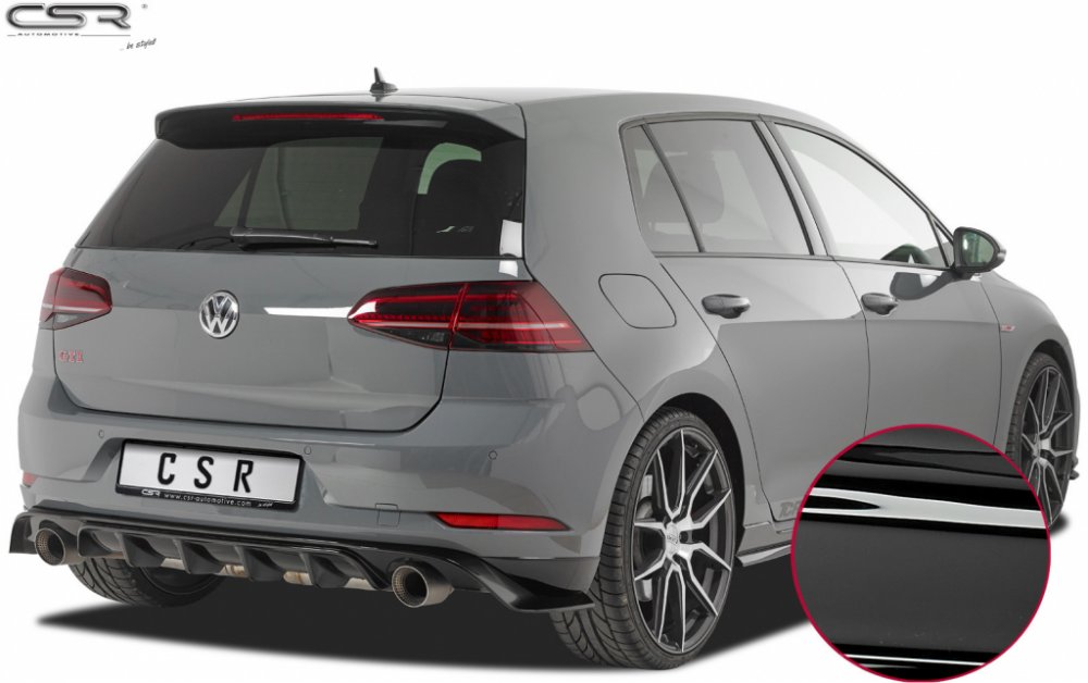 VW Golf 7 TCR Facelift spoiler na zadní nárazník Glossy Black | Zboží Auto