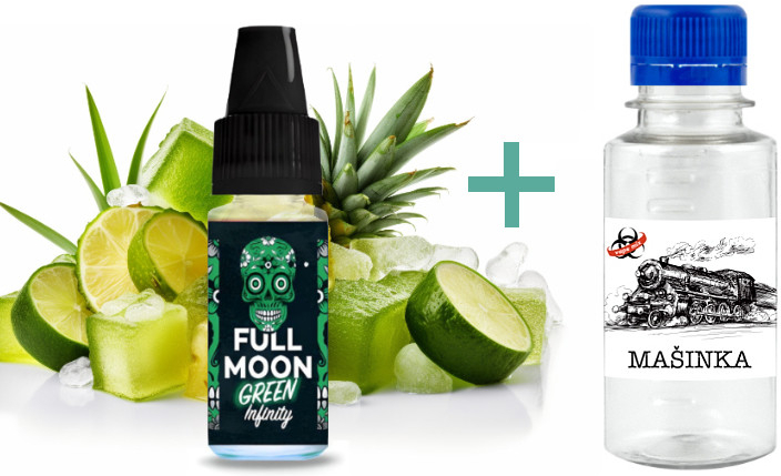 Full Moon Green Infinity 10 ml + Základní báze Mašinka (80VG/20PG) 100 ...