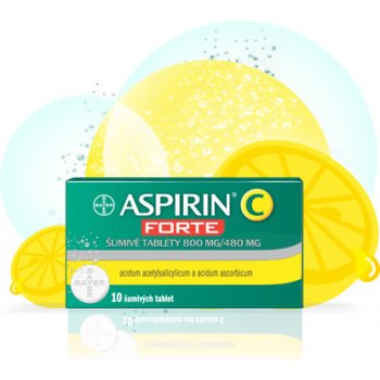 ASPIRIN C FORTE POR 800MG/480MG TBL EFF 10 od 217 Kč - Heureka.cz