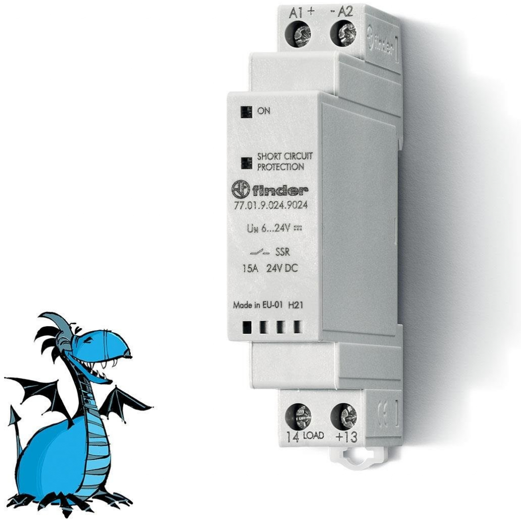 FINDER Relé SSR 77.01.9.024.9024, 1Z/15A, 24V DC od 1 896 Kč - Heureka.cz