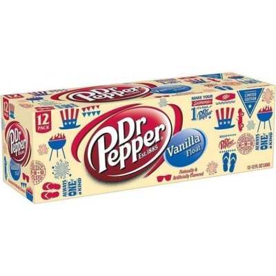 Dr. Pepper vanilla float USA box 12 x 355 ml od 355 Kč - Heureka.cz
