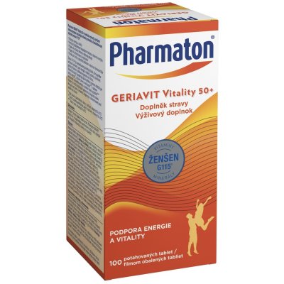 Pharmaton Geriavit Vitality 50+ 100 tablet od 669 Kč - Heureka.cz