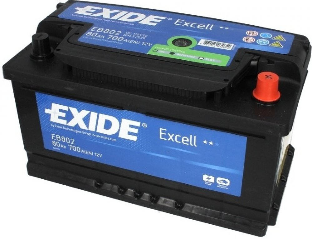 Exide Excell 12V 80Ah 700A EB802 | Zboží Auto