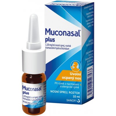 MUCONASAL PLUS NAS 1,18MG/ML NAS SPR SOL 1X10ML od 105 Kč - Heureka.cz