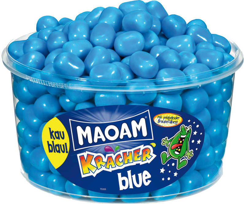 Haribo Maoam Blue Kracher Žvýkací bonbony s práškovou náplní 1200 g ...
