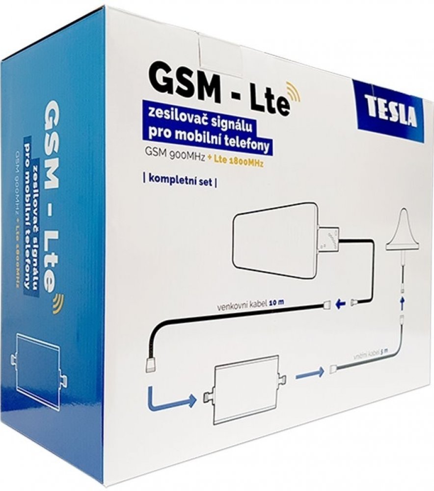 TESLA GSM-LTE - sada zesilovač/opakovač GSM signálu (900/1800 MHz ...