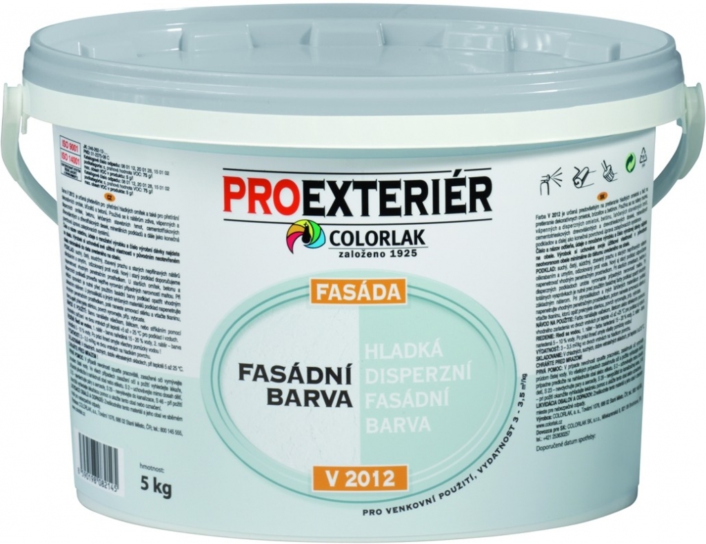 Barva na fasádu Colorlak ProExteriér Fasáda hladká disperzní fasádní ...