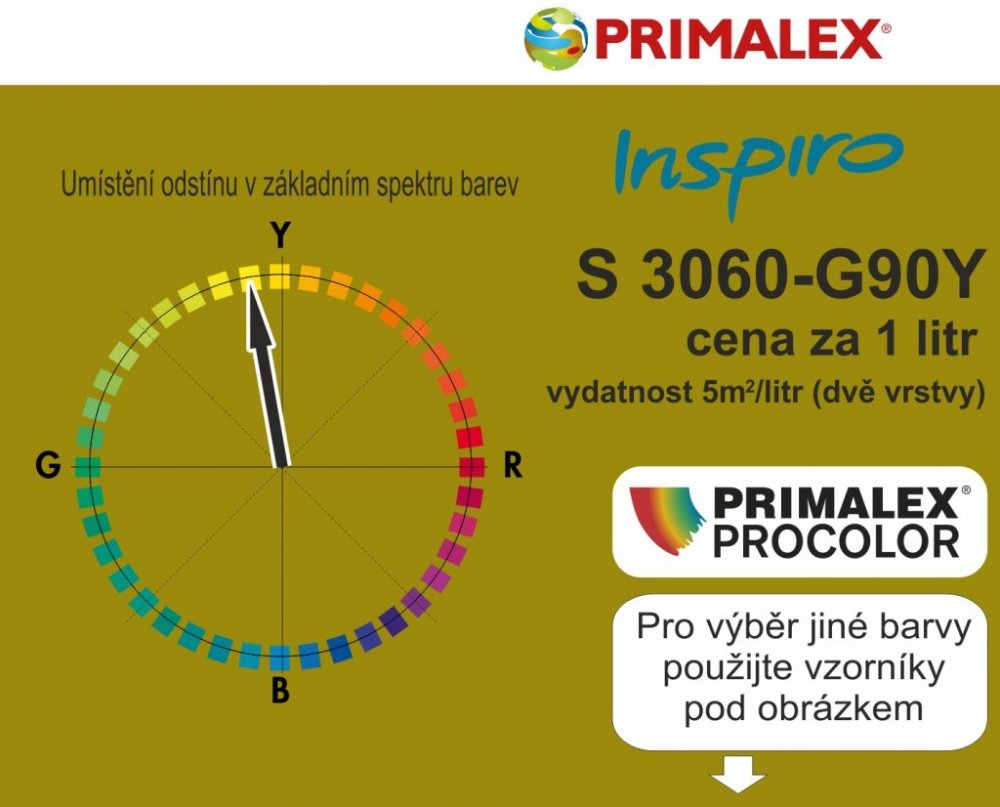 Primalex Inspiro, Žlutá, 1l – Zboží Mobilmania