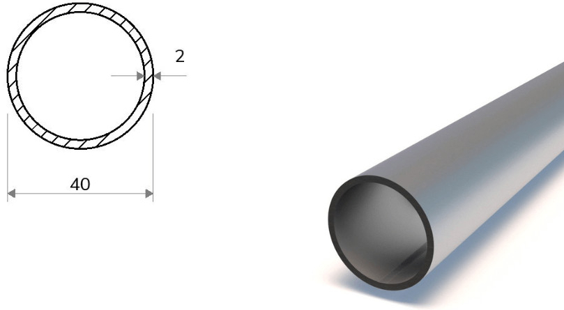 Trubka svařovaná konstrukční 40x2 od 423 Kč - Heureka.cz