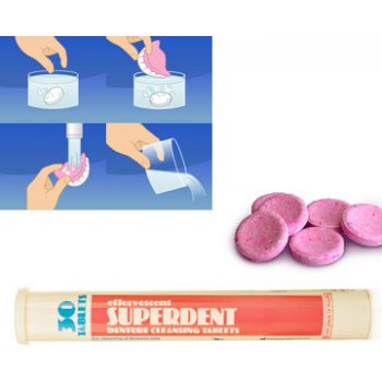 Superdent Denture Cleansing Tablets tablety na čištění umělého chrupu ...