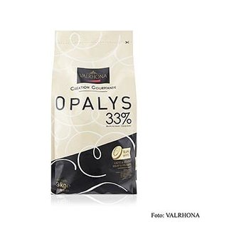 VALRHONA Opalys, bílé čokoládové pecky, 33% kakaového másla, 3 kg od 3 ...