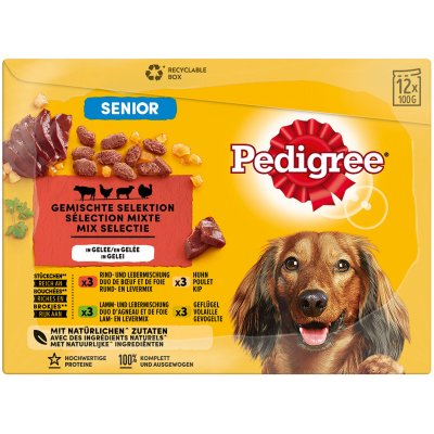 Pedigree Senior Multipack 12 x 100 g od 152 Kč - Heureka.cz