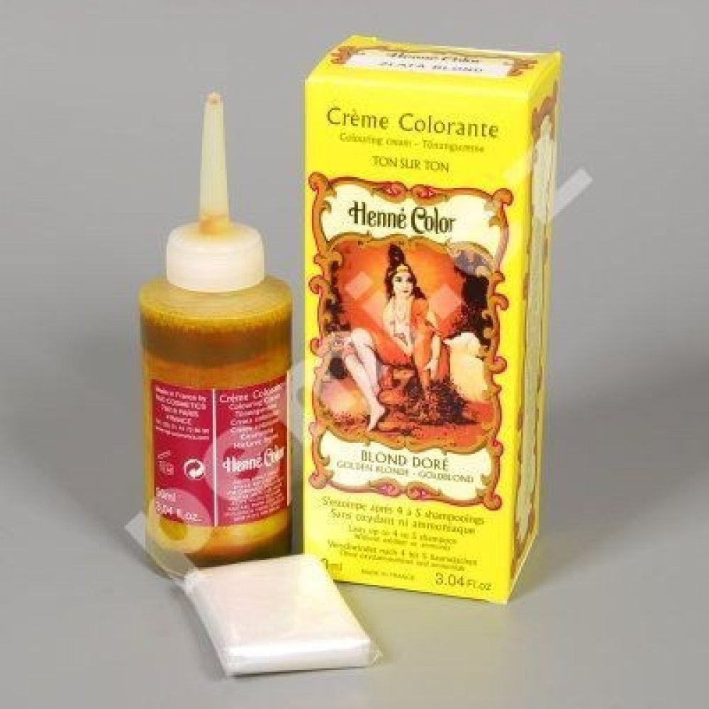Barvy na vlasy – Henné Color tónovací přeliv z henny zlatá blond Henné ...