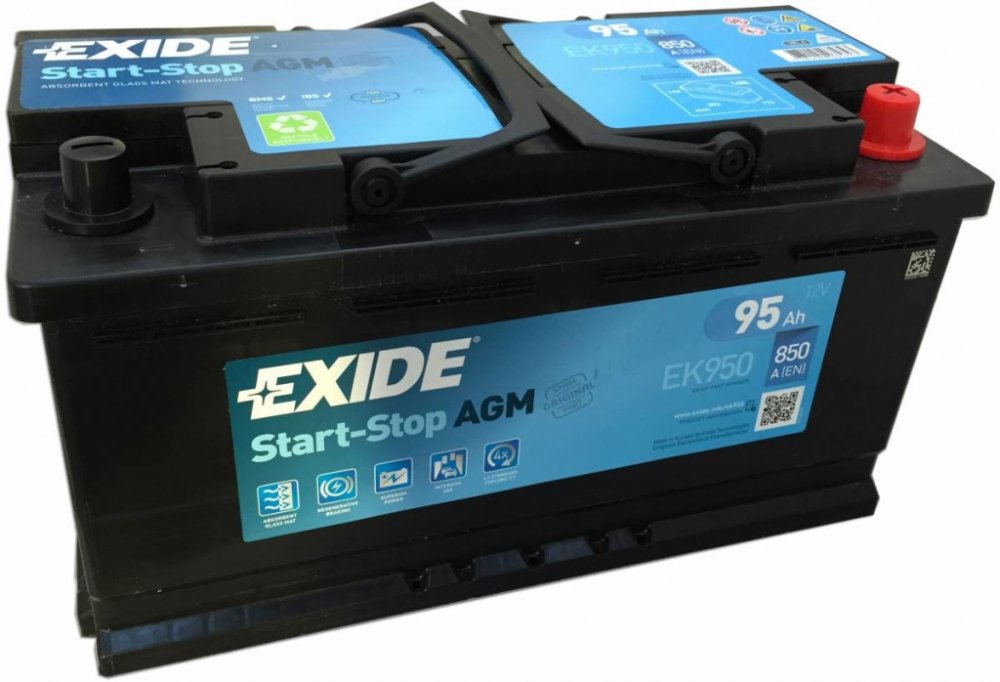 Exide Micro-hybrid AGM 12V 95Ah 850A EK950 od 3 789 Kč na Hledejceny.cz