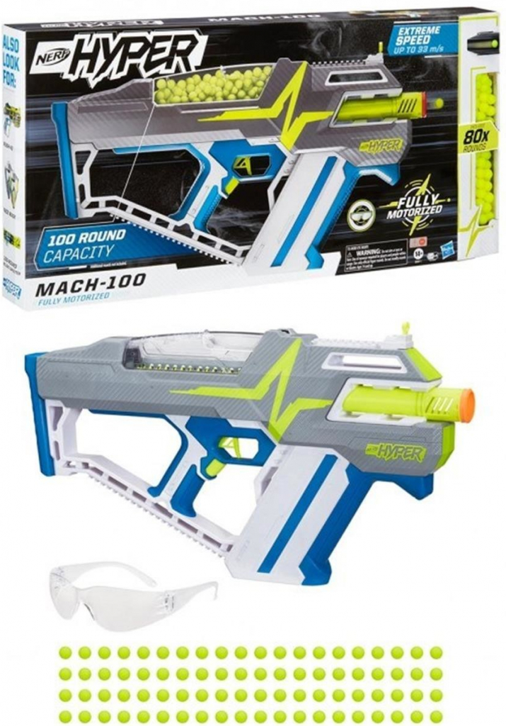 Hasbro NERF - Hyper Mach-100 Fully Motorized Blaster od 1 789 Kč ...