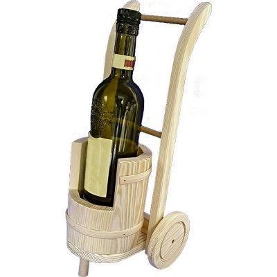 Stojan na lahev - vozík Rudl (Rudlík) dřevěný 40 cm od 699 Kč - Heureka.cz
